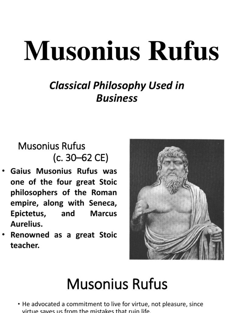 Musonius Rufus | PDF