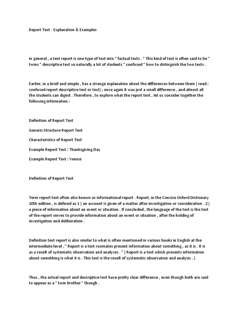 Definition of Report | PDF | Thanksgiving | Information