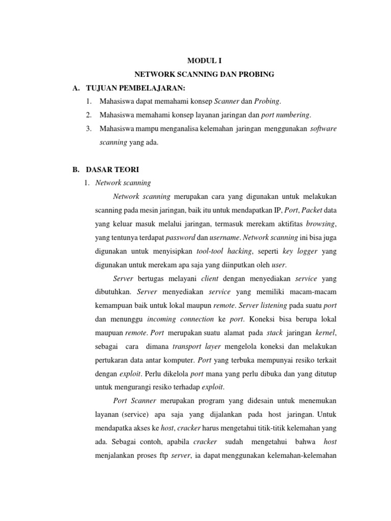 Network Scanning & Probing Guide | PDF