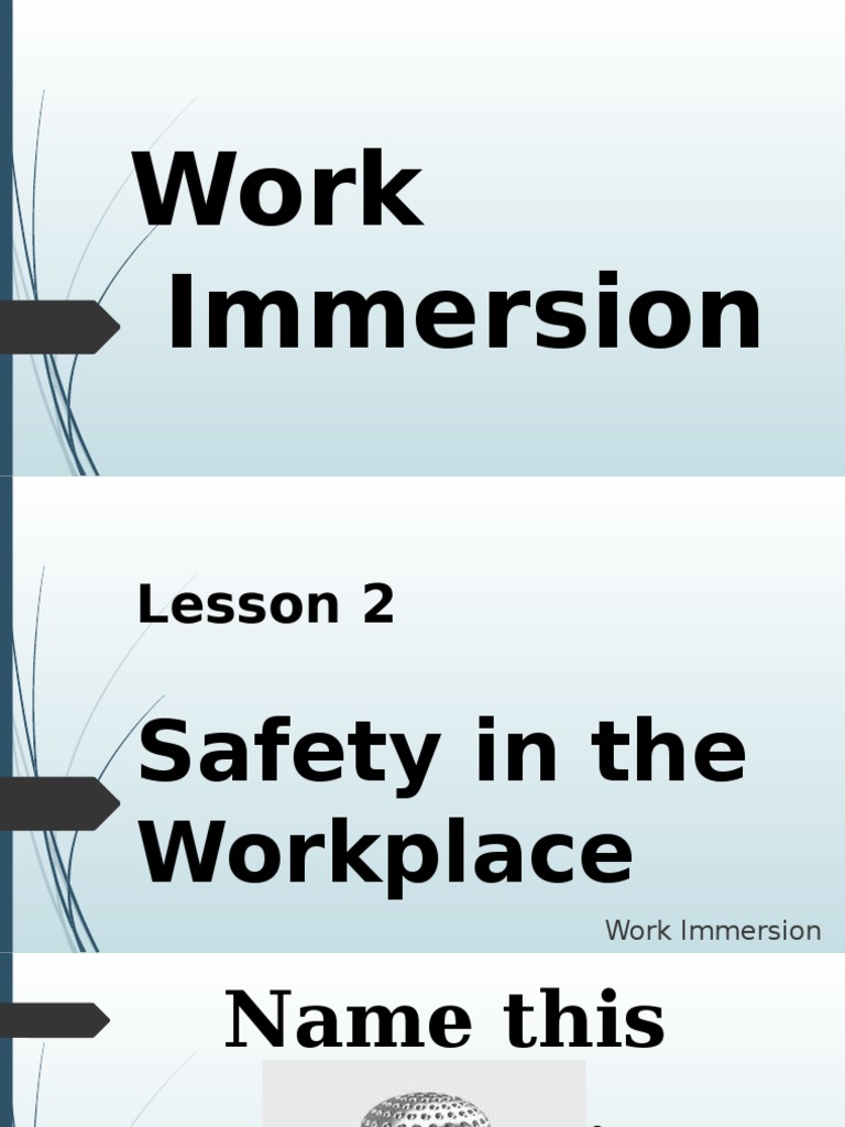 Lesson 2. Safety in The Workplace | PDF | Employment | Occupational ...