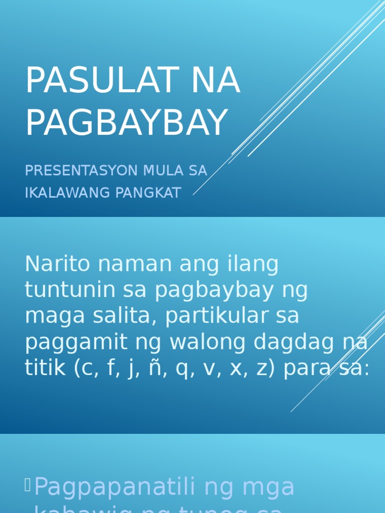 PASULAT Na Pagbaybay | PDF