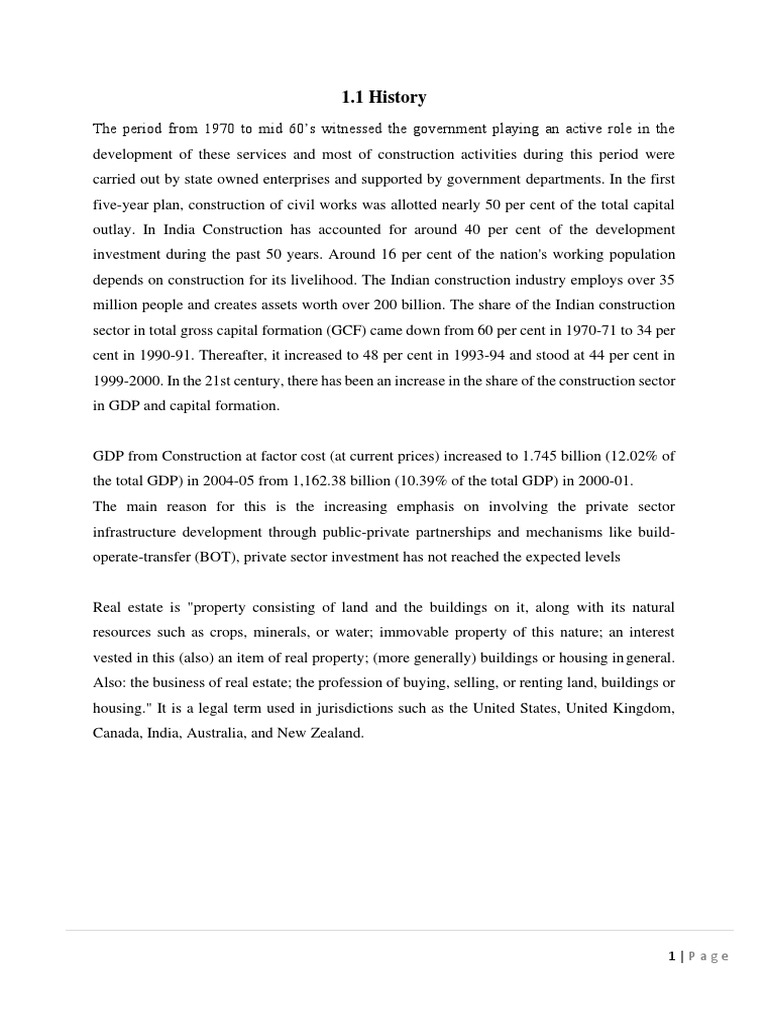 Industrial Research Project (REAL ESTATE INDUSTRY) | Download Free PDF ...