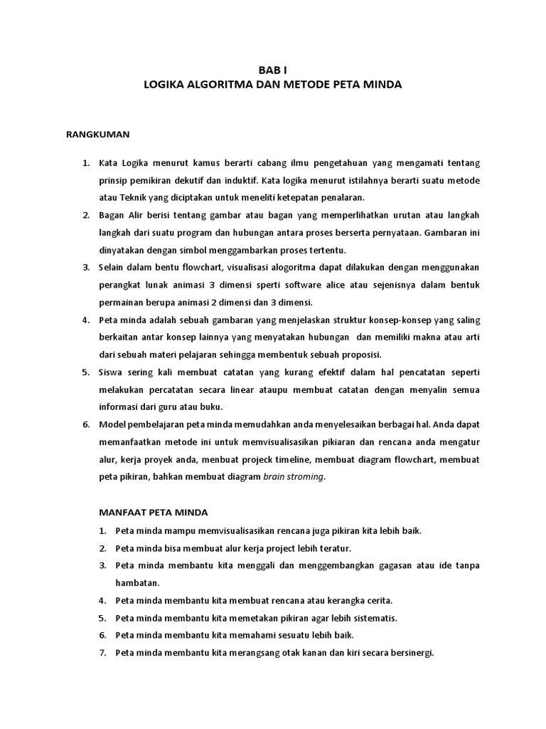 Logika Algoritma dan Peta Minda | PDF