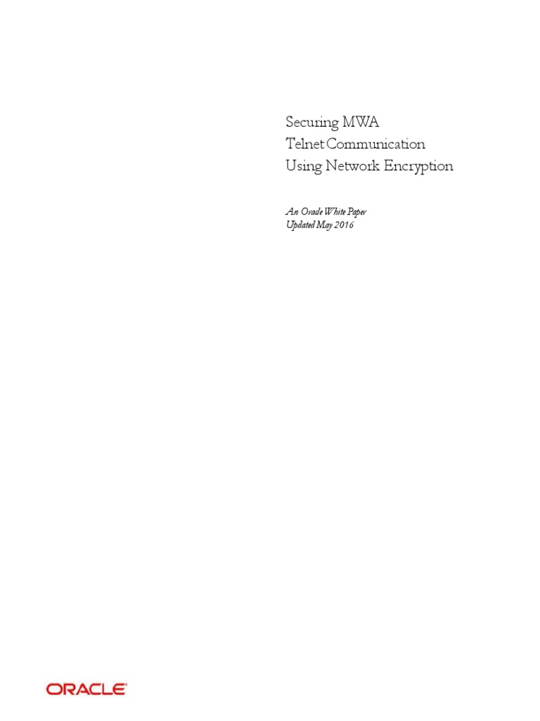Securing MWA Telnet Communication Using Network Encryption | Download Free PDF | Secure Shell ...
