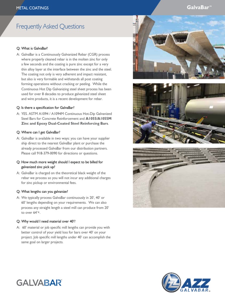 GalvaBar 2pp FAQ 0 | PDF | Galvanization | Metals