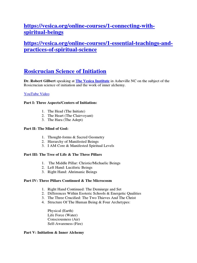 The Rosicrucian Science of Initiation | PDF | Alchemy | Rosicrucianism