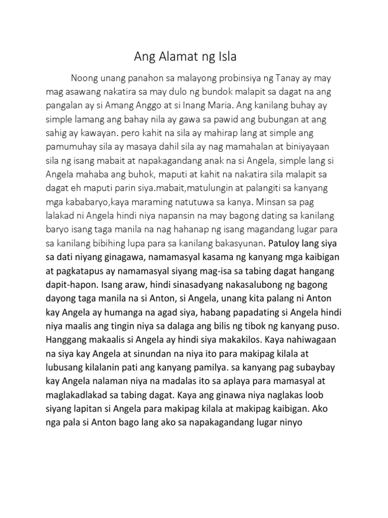 Ang Alamat NG Isla | PDF