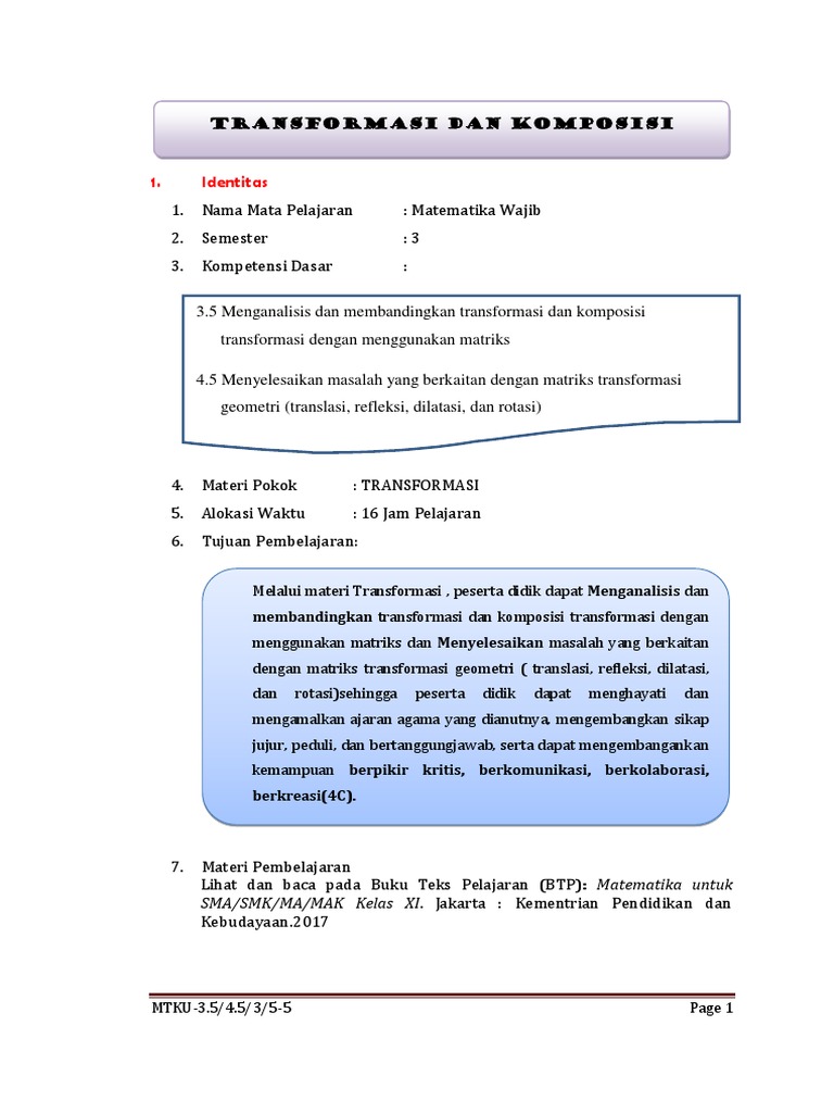 Materi Transformasi | PDF