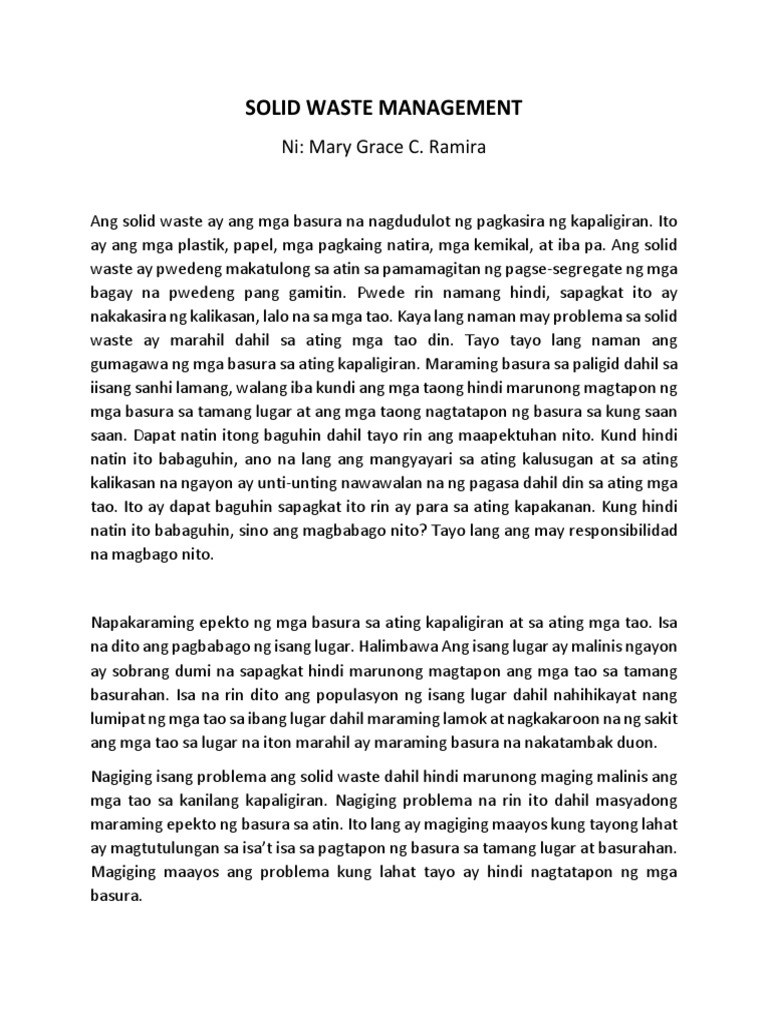 Solid Waste Management | PDF