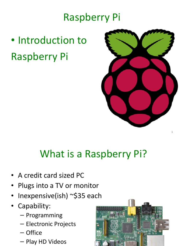 Lecture Raspberry Pi | PDF | Raspberry Pi | Arm Architecture