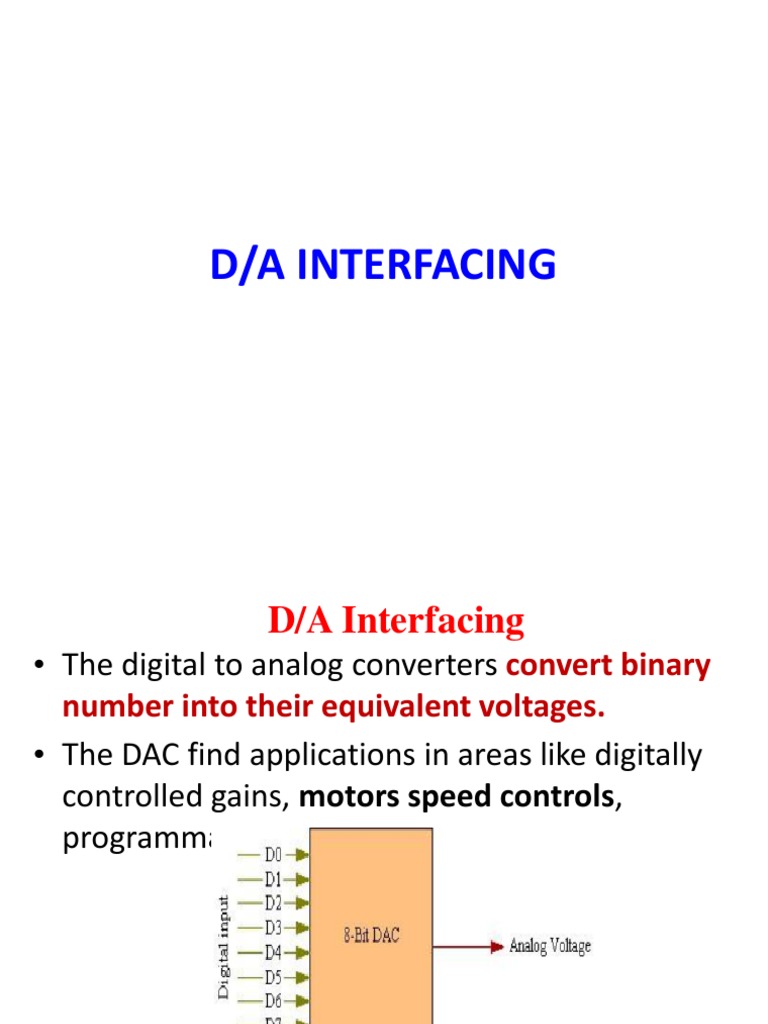 Lecture 8255 Interfacing DAC Seven Segment Display | PDF | Digital To Analog Converter | Input ...