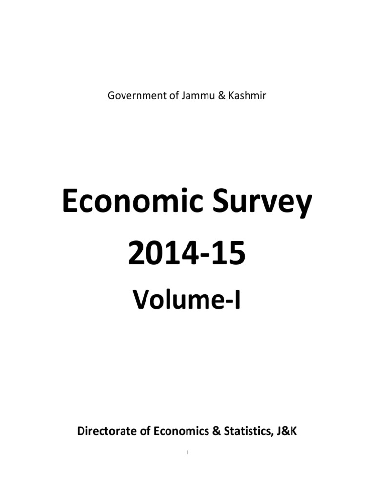 Economic Survey 2014-15 PDF | PDF | Drinking Water | Agriculture