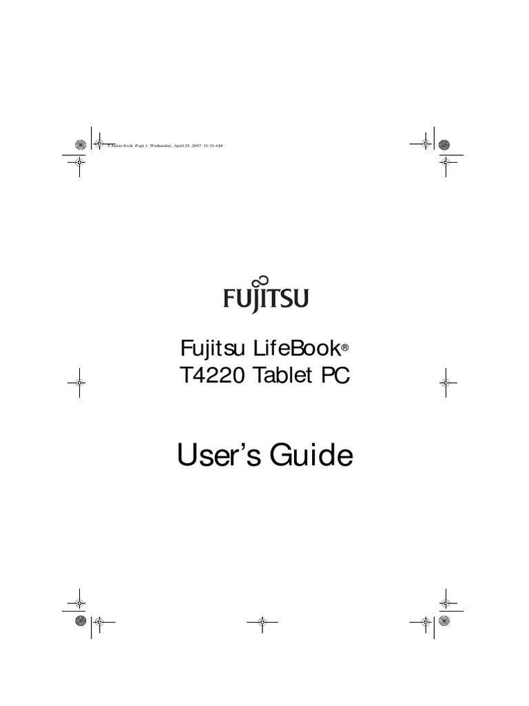 Fujitsu Siemens Lifebook T4220 - User Guide | Download Free PDF ...