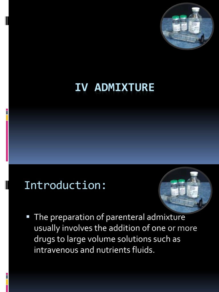 IV Admixture Preparation Guide | PDF | Potassium Chloride | Intravenous ...