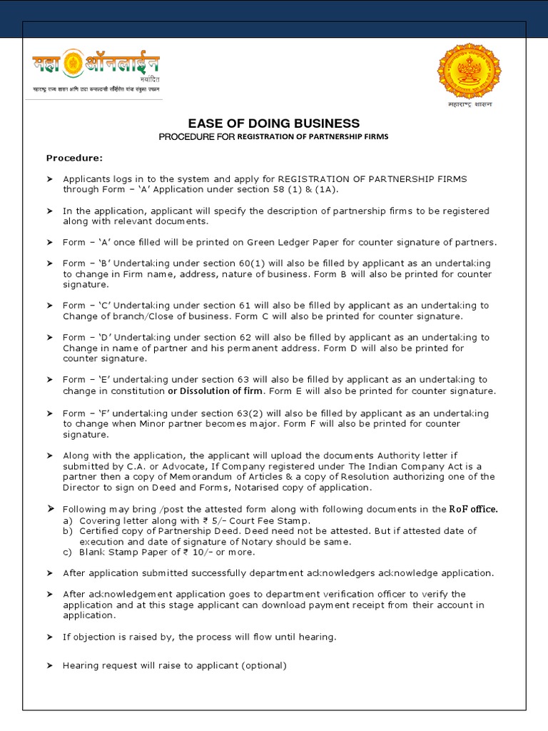 Ease of Doing Business - PROCEDURE FOR ROF PDF | PDF | Notary Public ...