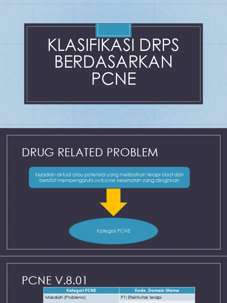 DRP Berdasarkan Klasifikasi PCNE | PDF