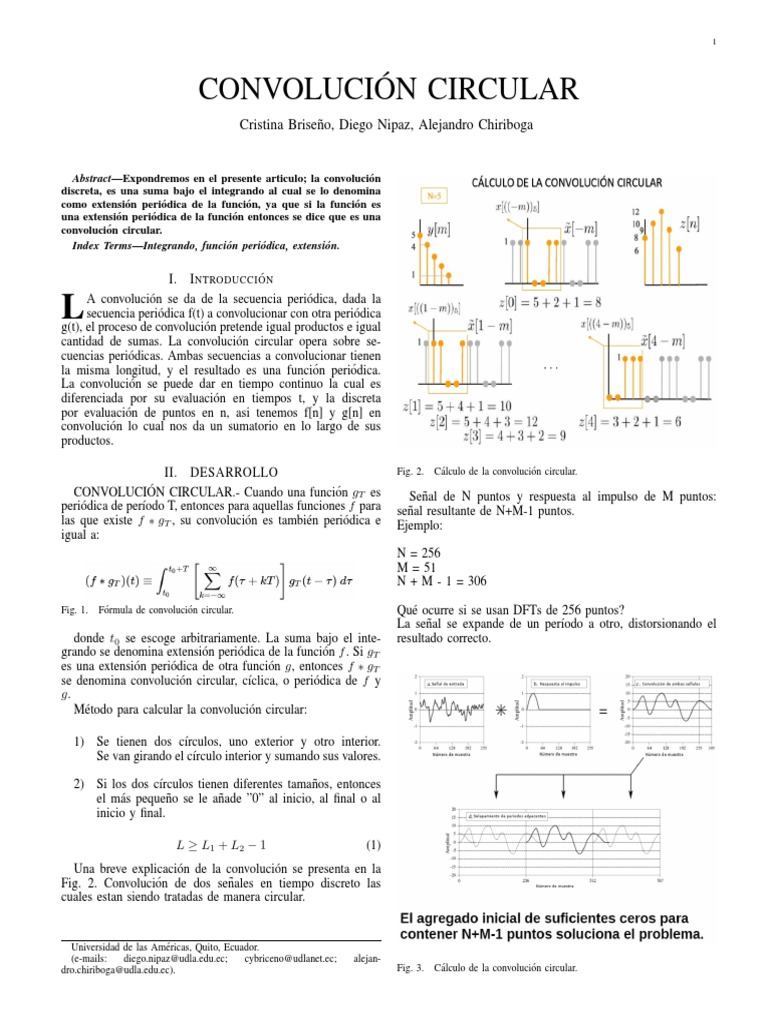 Convolución Circular en Señales Discretas | PDF | Circunvolución ...