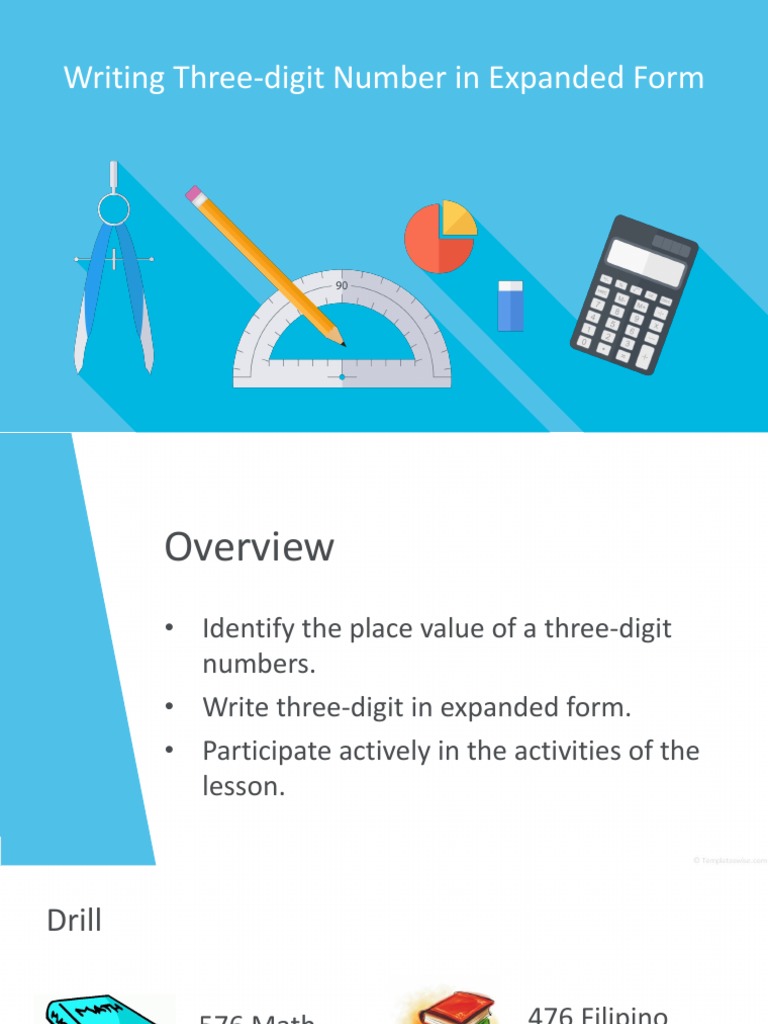 Writing Three-Digit Numbers in Exanded Form | PDF