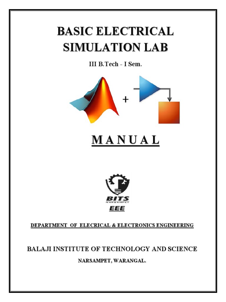 Electrical Simulation Lab Manual | PDF | Matrix (Mathematics ...