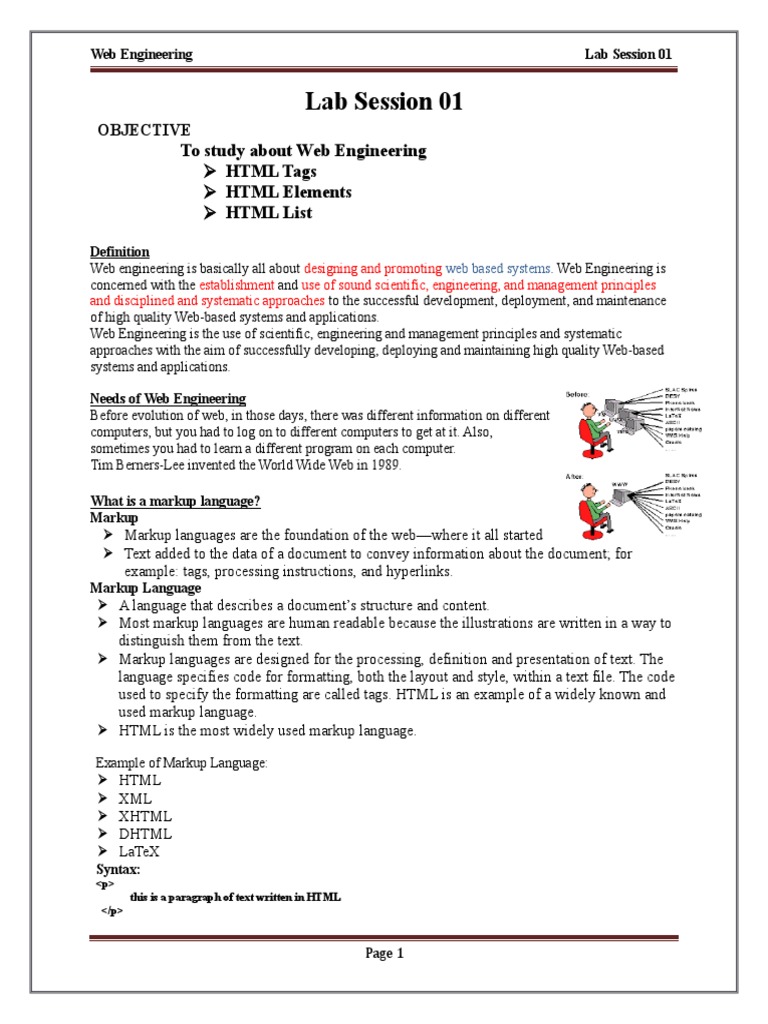 Lab Session 01 Download Free Pdf Html Html Element 