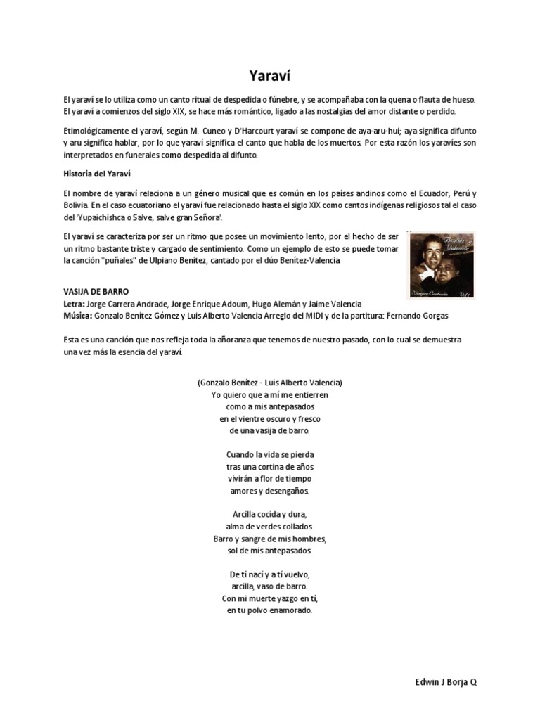 Yaraví | PDF | Entretenimiento (general)