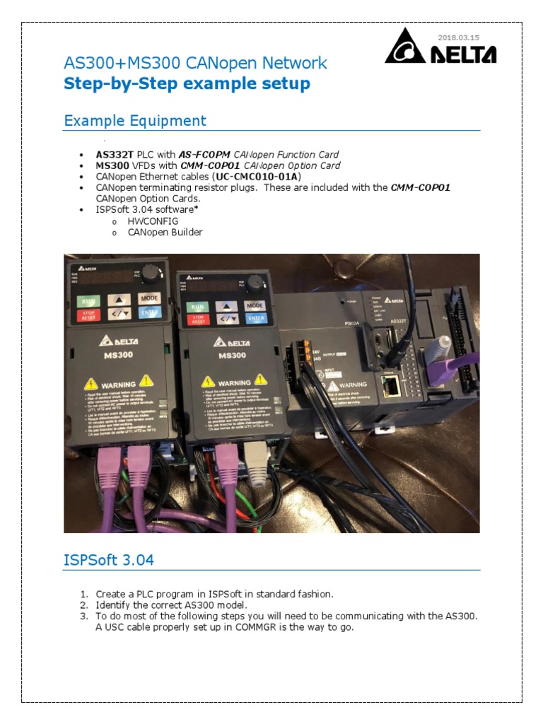 AS300+MS300 CANopen Example | PDF | Icon (Computing) | Programmable Logic Controller
