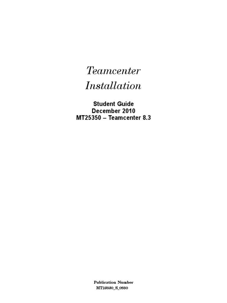 Teamcenter Installation Document PDF | PDF | Web Application ...