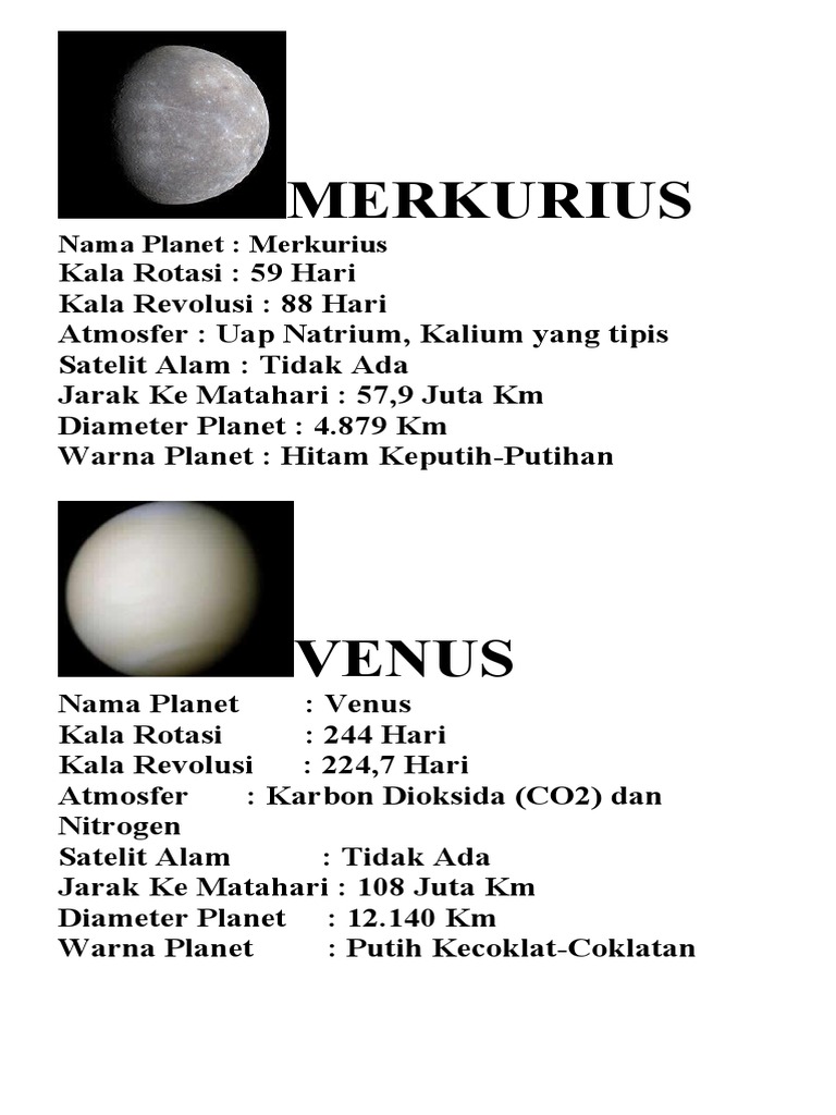 Ciri Ciri Planet | PDF