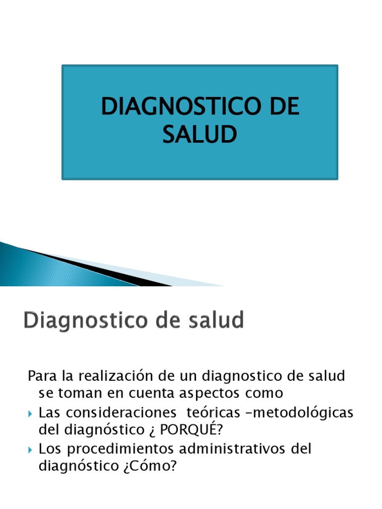 Diagnostico en Salud | PDF | Bienestar | Medicina