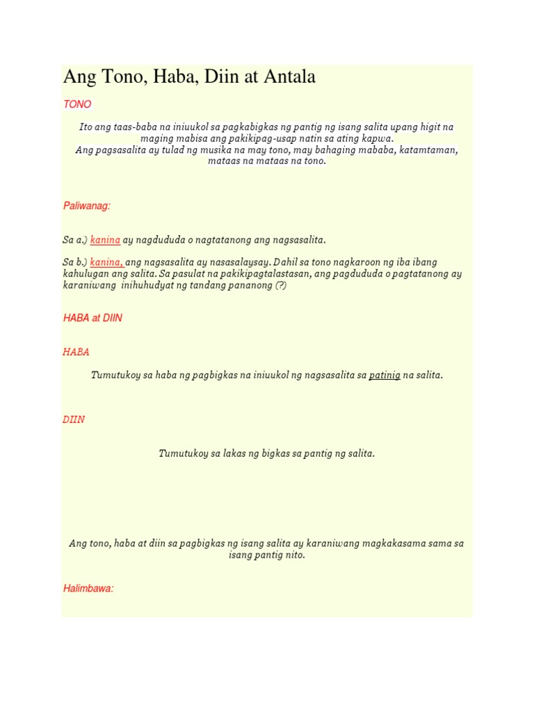 Ang Tono | PDF