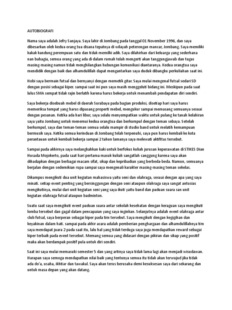 Autobiografi Pdf Kesehatan Holistik Pengembangan Diri