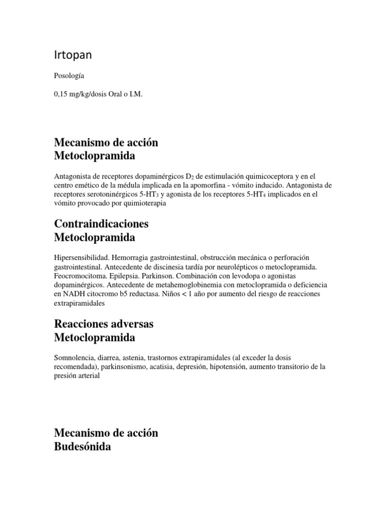Irtopan | PDF | Drogas | Medicina CLINICA