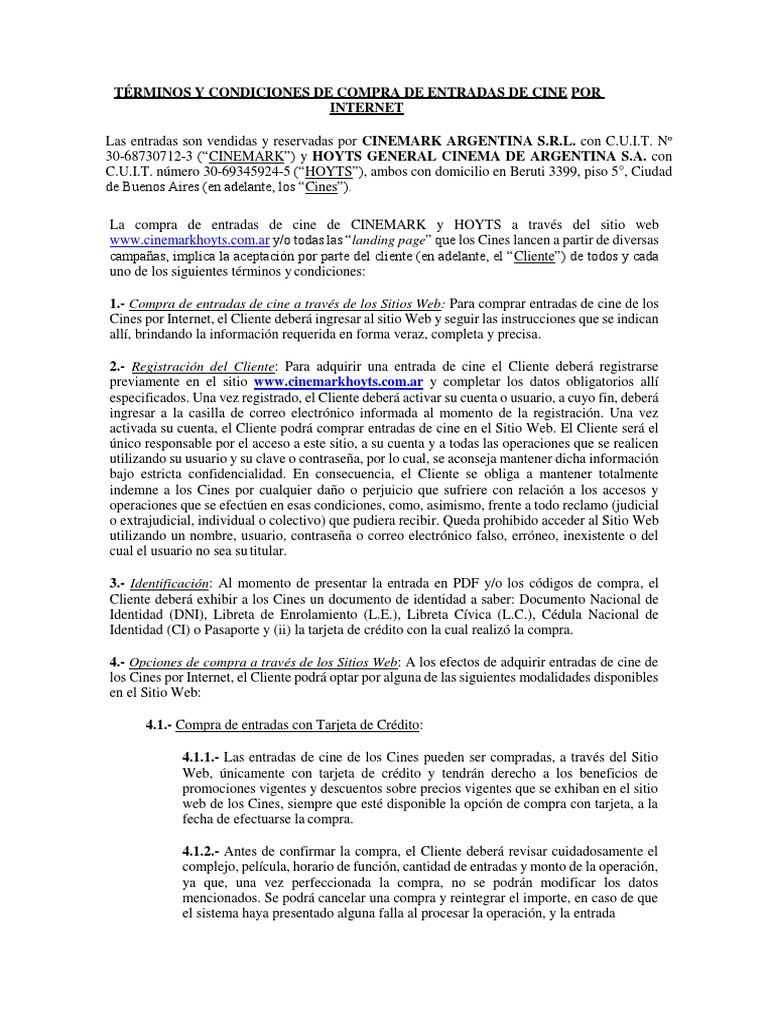 Terminos y Condiciones | PDF | Privacidad de la información | Internet