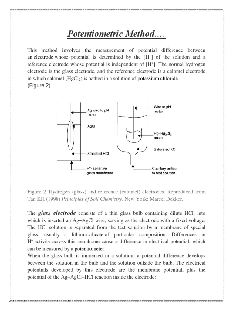 Potentiometric Method | PDF | Ph | Electrochemistry