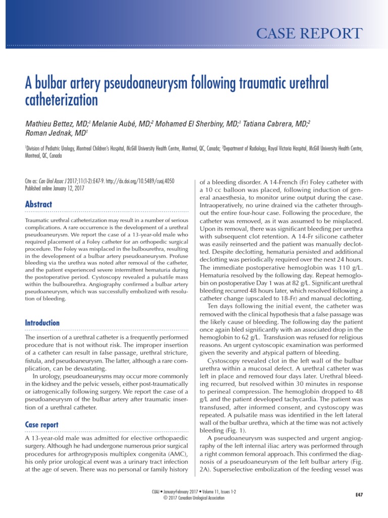 Trauma Uretra | PDF | Catheter | Bleeding