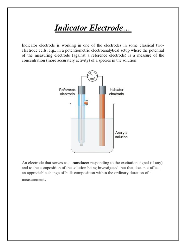 Understanding Indicator Electrodes in Potentiometry | PDF