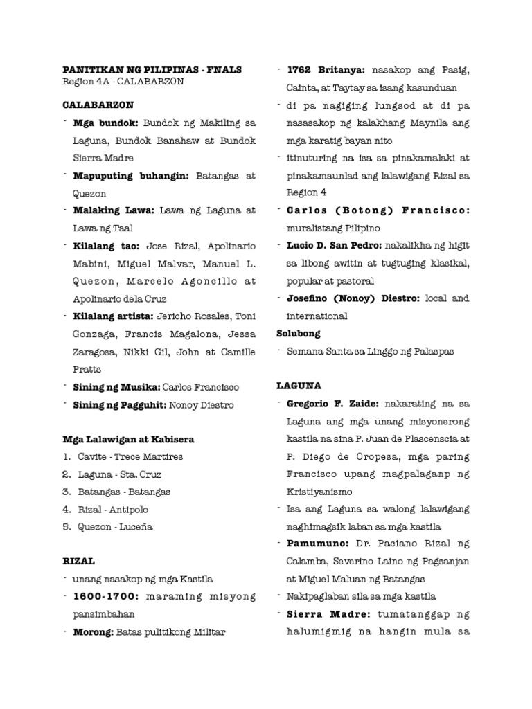 Region 4A | PDF