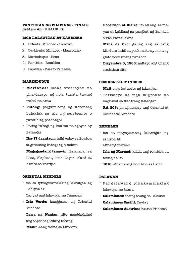 Region 4B, Region 6 | PDF