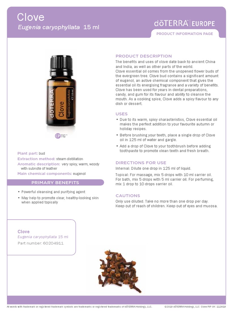 Clove Oil PDF | Download Free PDF | Clove | Nature