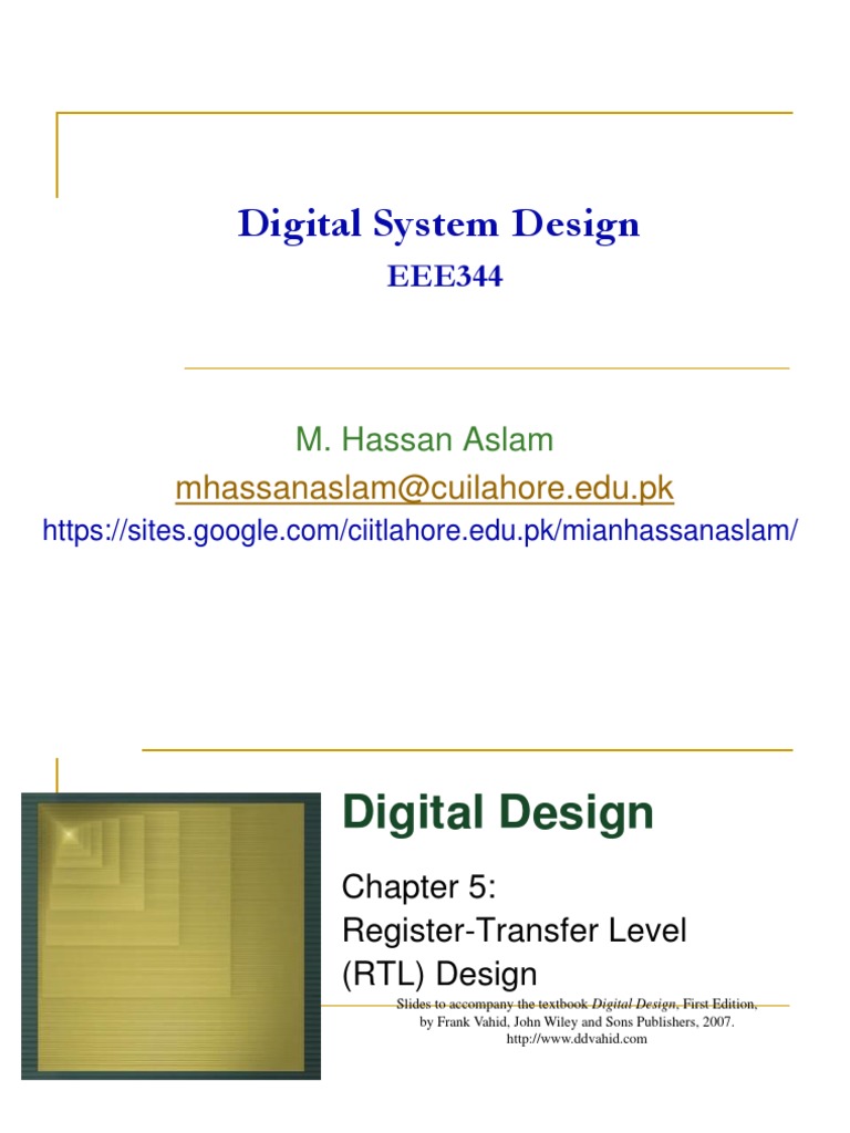 RTL Design Slides | PDF | Input/Output | Digital Electronics