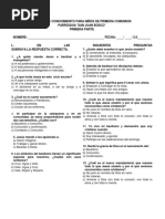 Examen Catecismo | PDF | Confirmación | eucaristía
