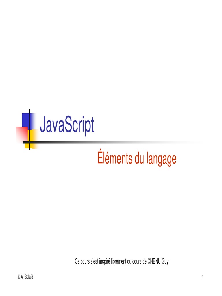 Cours3 Javascript | PDF | JavaScript | Booléen