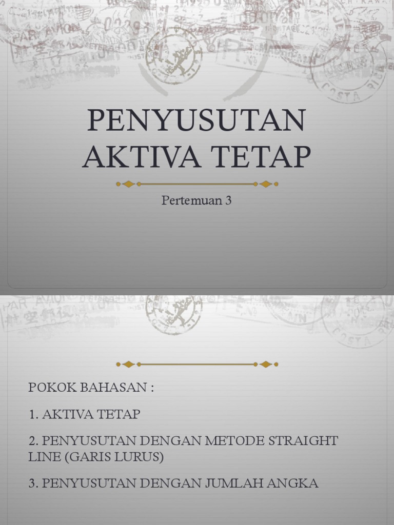 Penyusutan Aktiva Tetap: Metode dan Contoh | PDF | Pengelolaan Keuangan ...