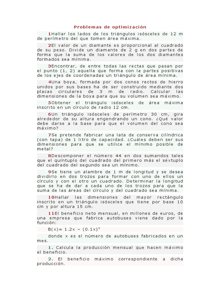 Problemas de Optimizacion | PDF | Triángulo | Geometría Convexa