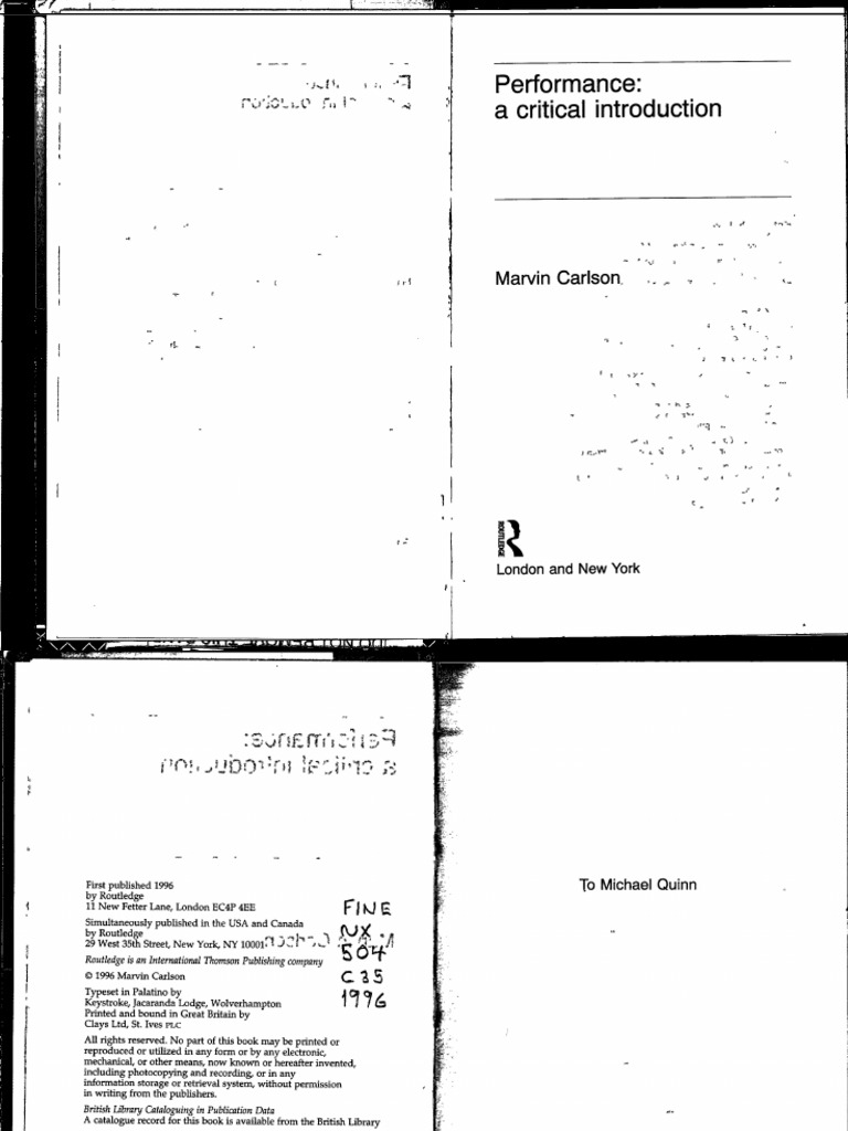 Carlson Performance A Critical Introduction Pdf Pdf