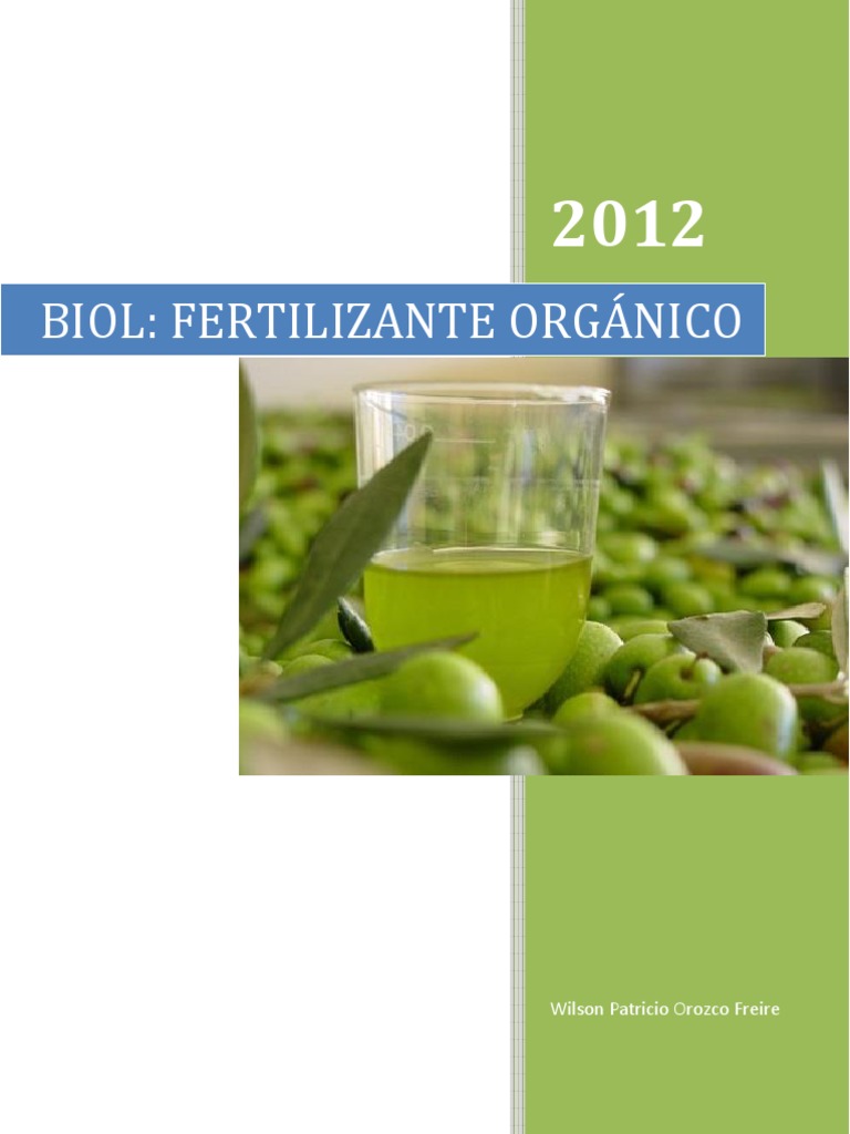 Biol Fertilizante Orgánico Final | PDF | Melaza | Leche