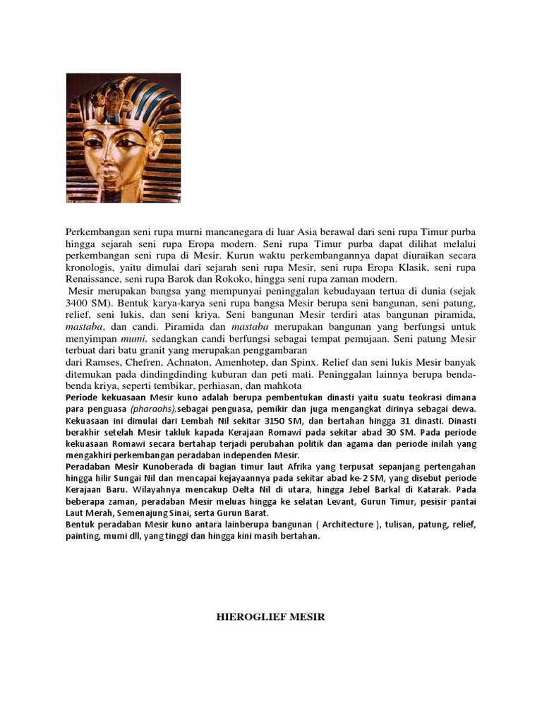 Perkembangan Seni Rupa Murni Mancanegara Di Luar Asia Berawal Dari Seni ...