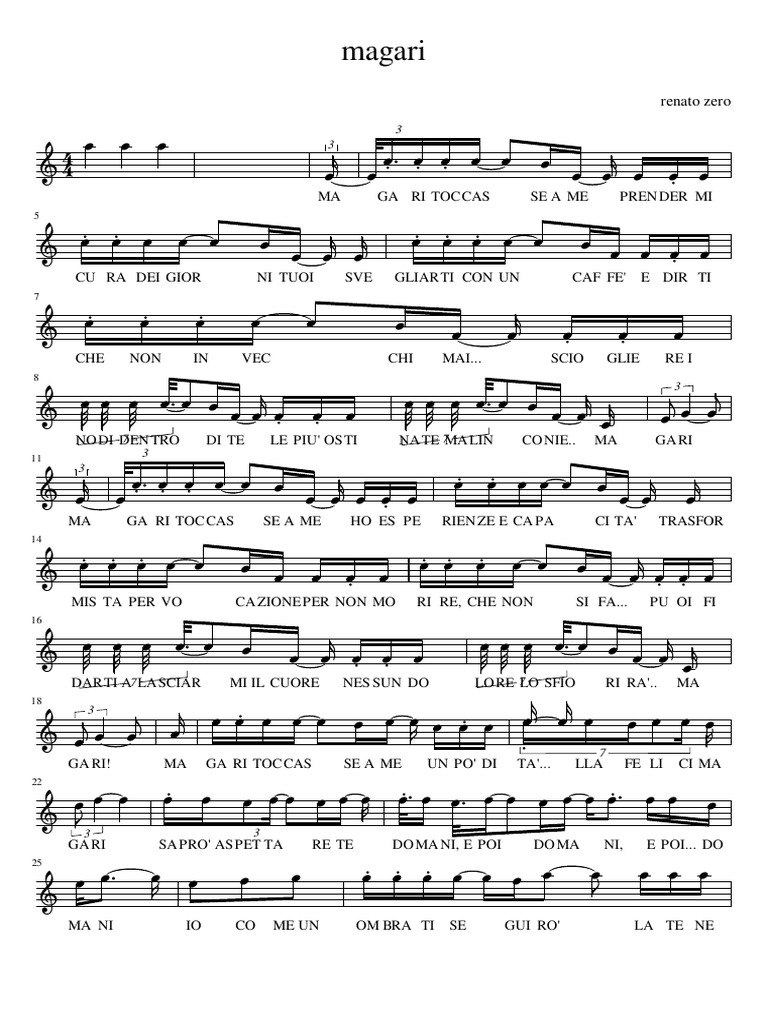 Renato Zero - Magari PDF | PDF