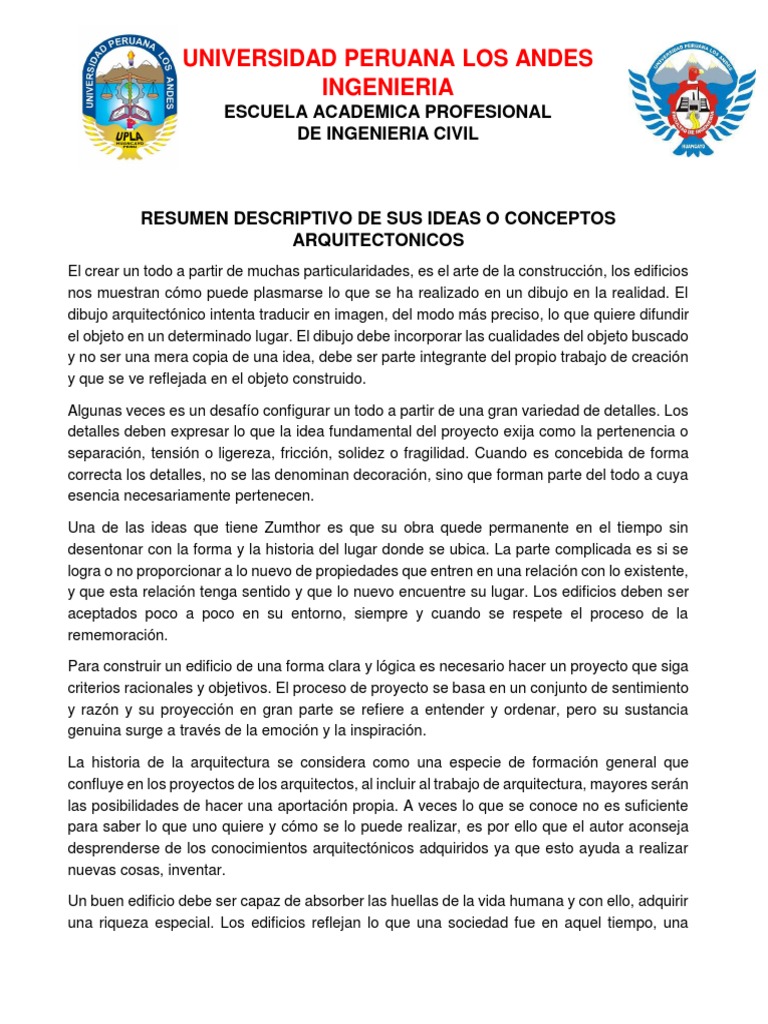 Resumen Descriptivo | PDF | Dibujo | Esencia