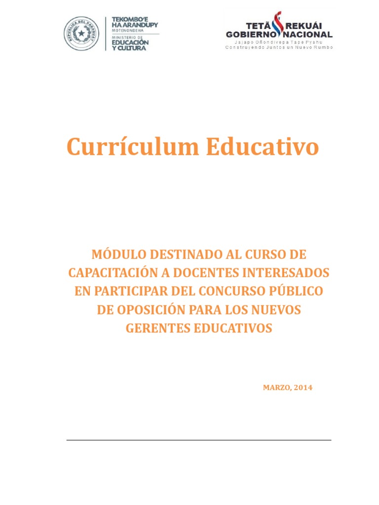 Módulo Currículum | PDF | Plan de estudios | Aprendizaje